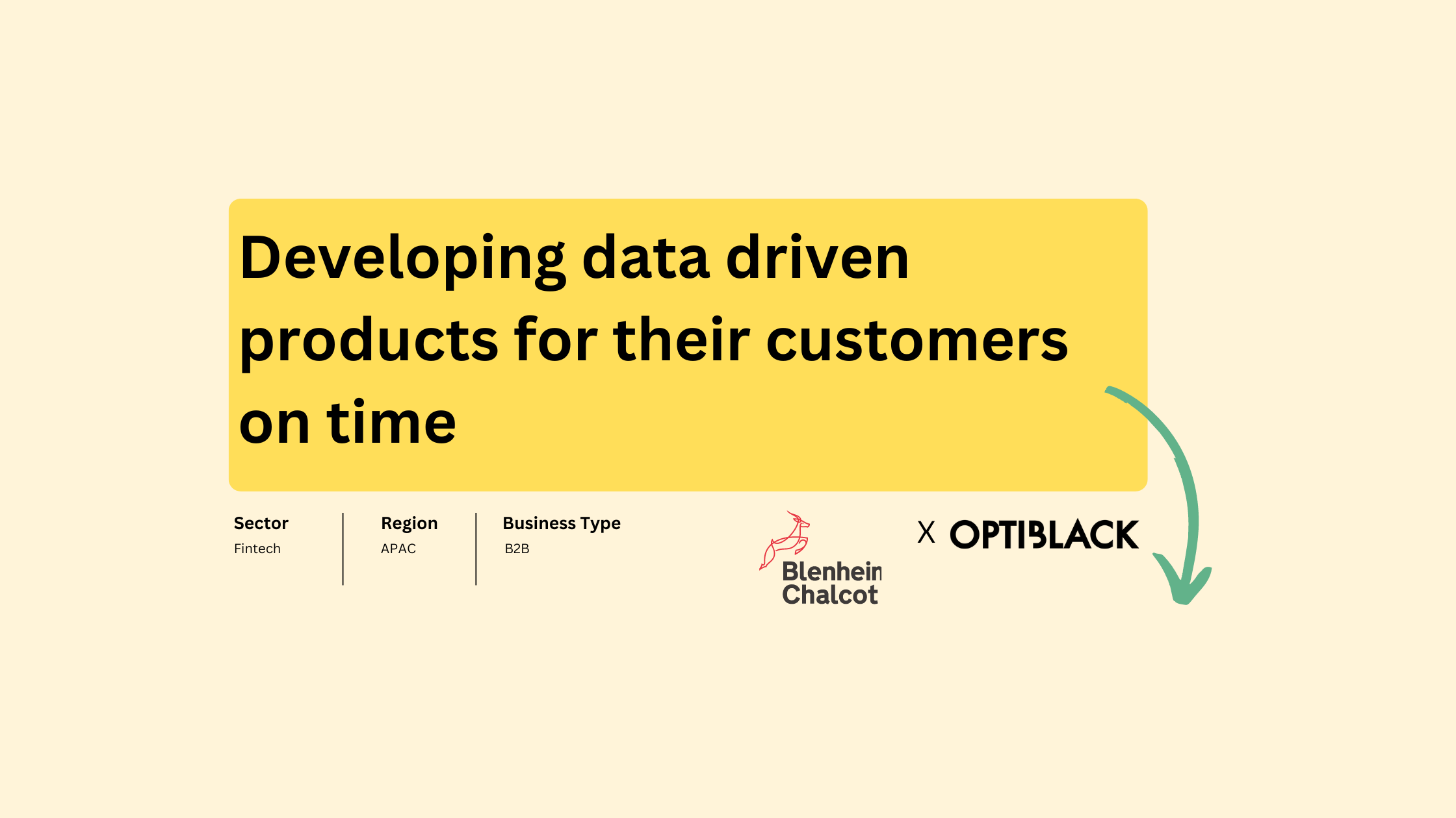 Fintech firm developing data driven products for their customers